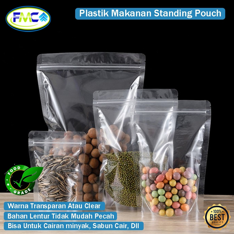 Jual Plastik Standing Pouch Plastik Kemasan Snack Plastik Transparan ...
