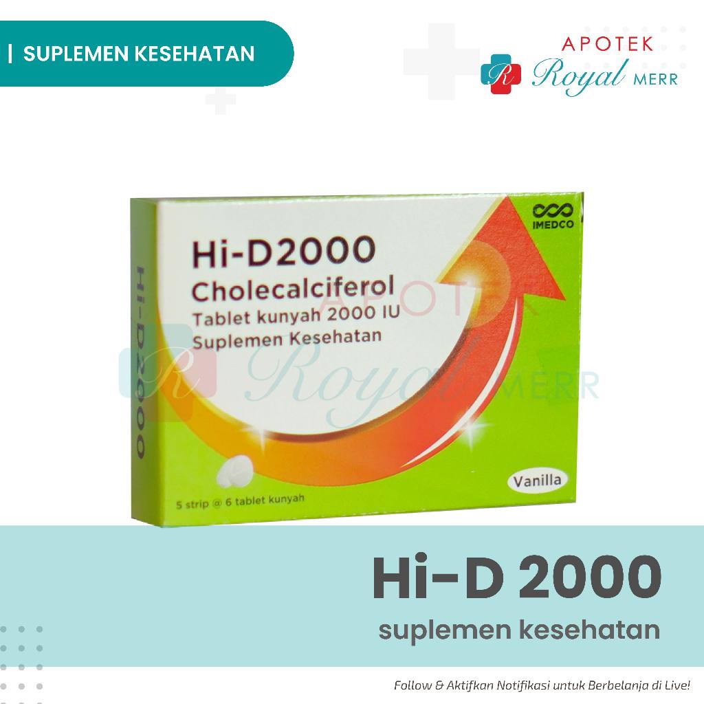 Jual HI-D 2000iuTablet Membantu Menjaga Kesehatan Tulang dan Kebutuhan ...