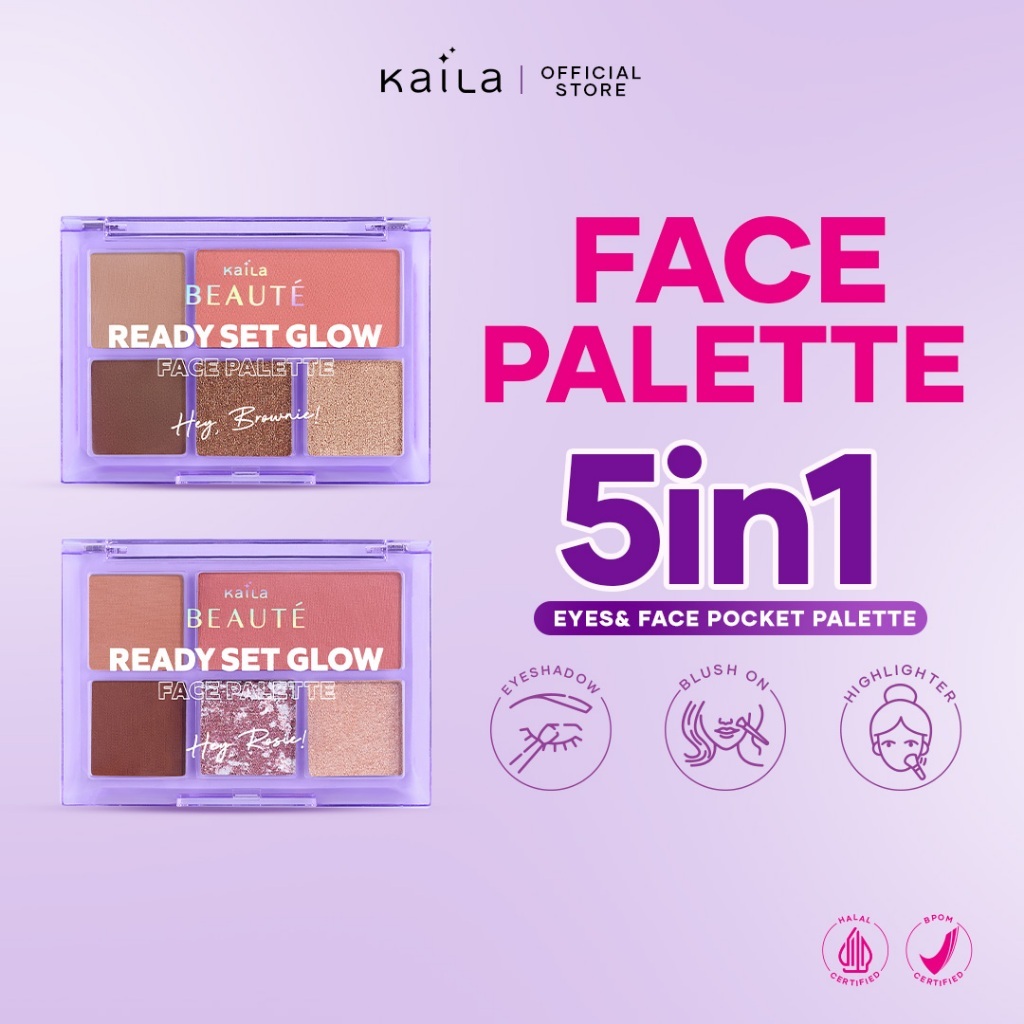 Jual ⭐BAGUS⭐ KAILA Beaute Set Glow Face Palette | Makeup | Shopee Indonesia
