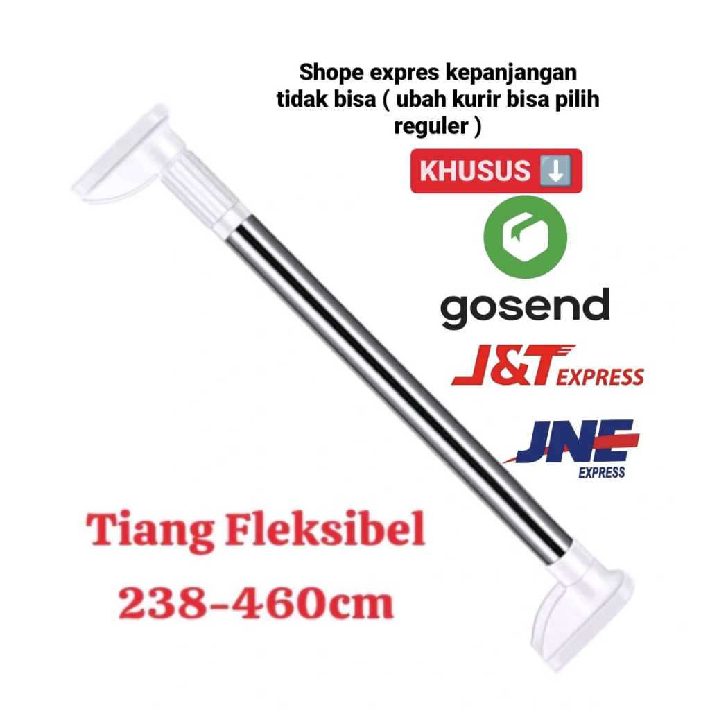 Jual Tiang Fleksibel 4M 236-460CM Tiang fleksibel , tiang tirai, tiang ...