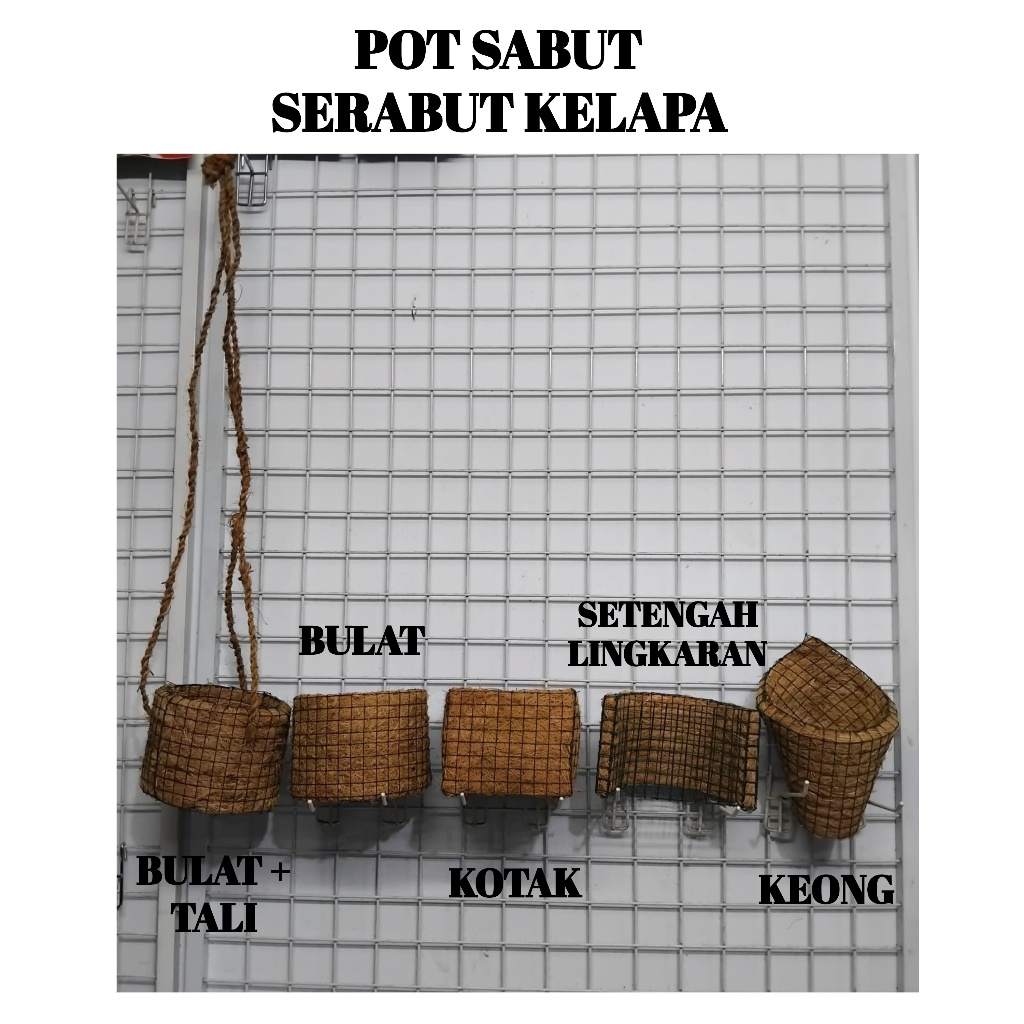 Jual Pot Serabut Sabut Kelapa Kawat Gantung Tanaman Bunga Anggrek ...