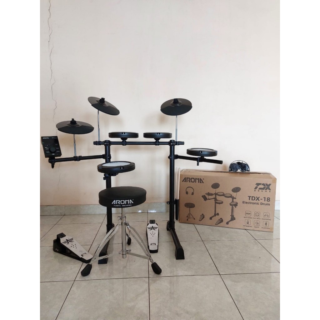 Jual Aroma Drum Electric TDX 18 Drumset (Include Bangku & Headphone) Drum Elektrik | Shopee ...