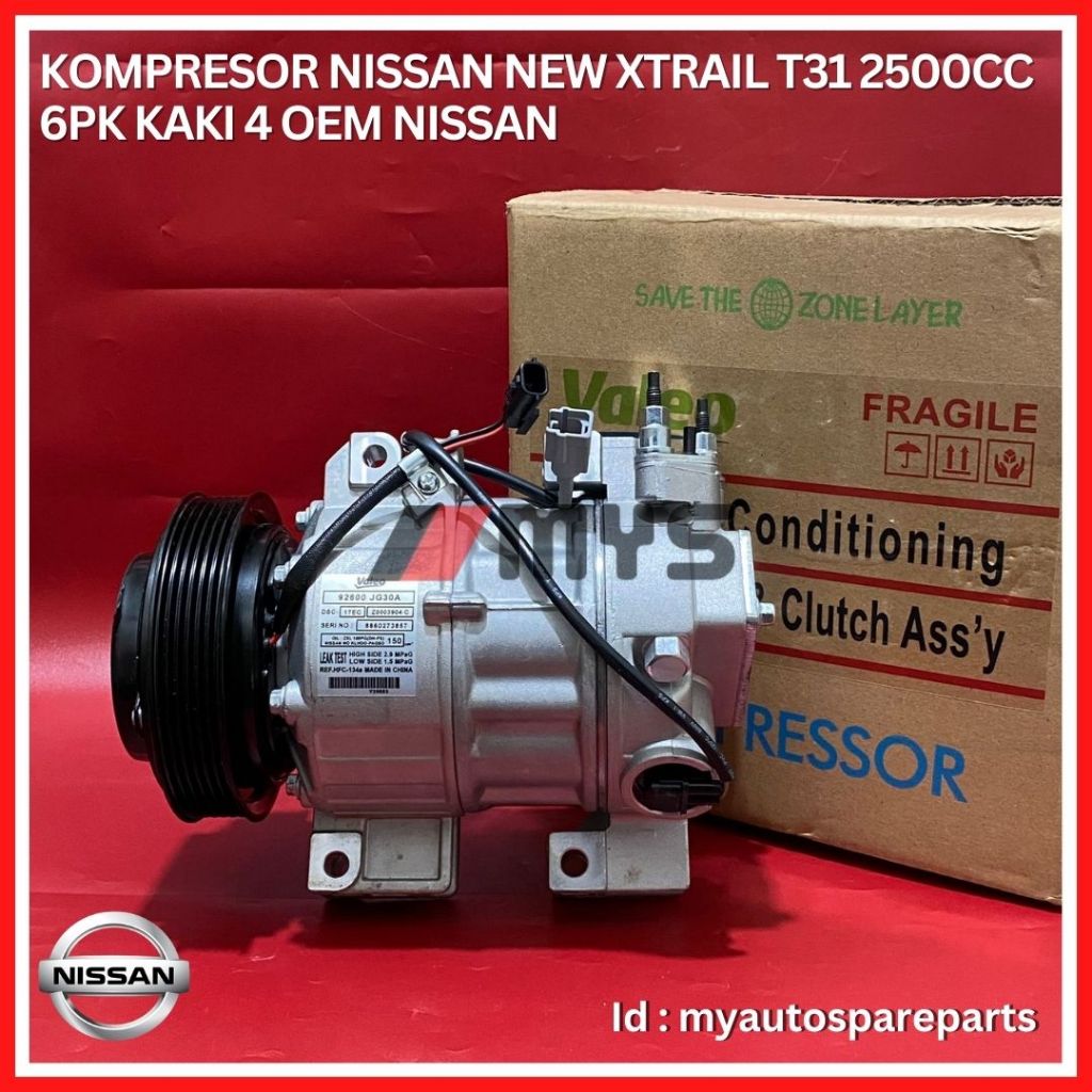 Jual COMPRESSOR AC Mobil NISSAN New Xtrail T31 2500CC 6PK Kaki 4 ...