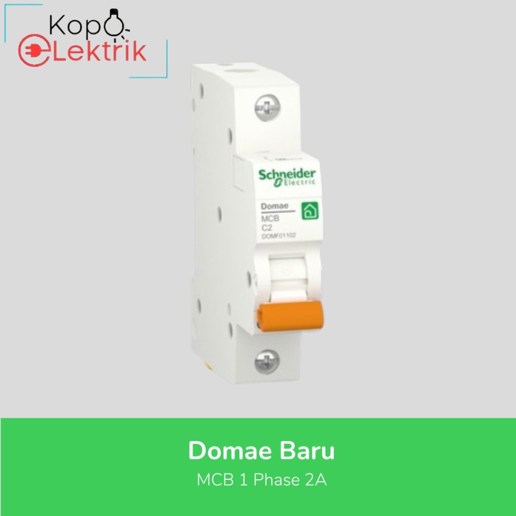 Jual MCB Schneider Domae 1 Phasa ( 2a, 4a ) Merlin Gerin ( 2,4 ampere ) ORIGINAL | Shopee Indonesia