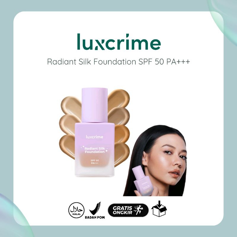Jual Luxcrime Radiant Silk Foundation SPF 50 PA+++ | Shopee Indonesia