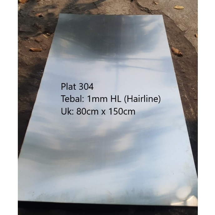 Jual Plat 304 Tebal: 1mm HL (Hairline) Uk: 80cm x 150cm | plate stainless steel stenlis anti ...