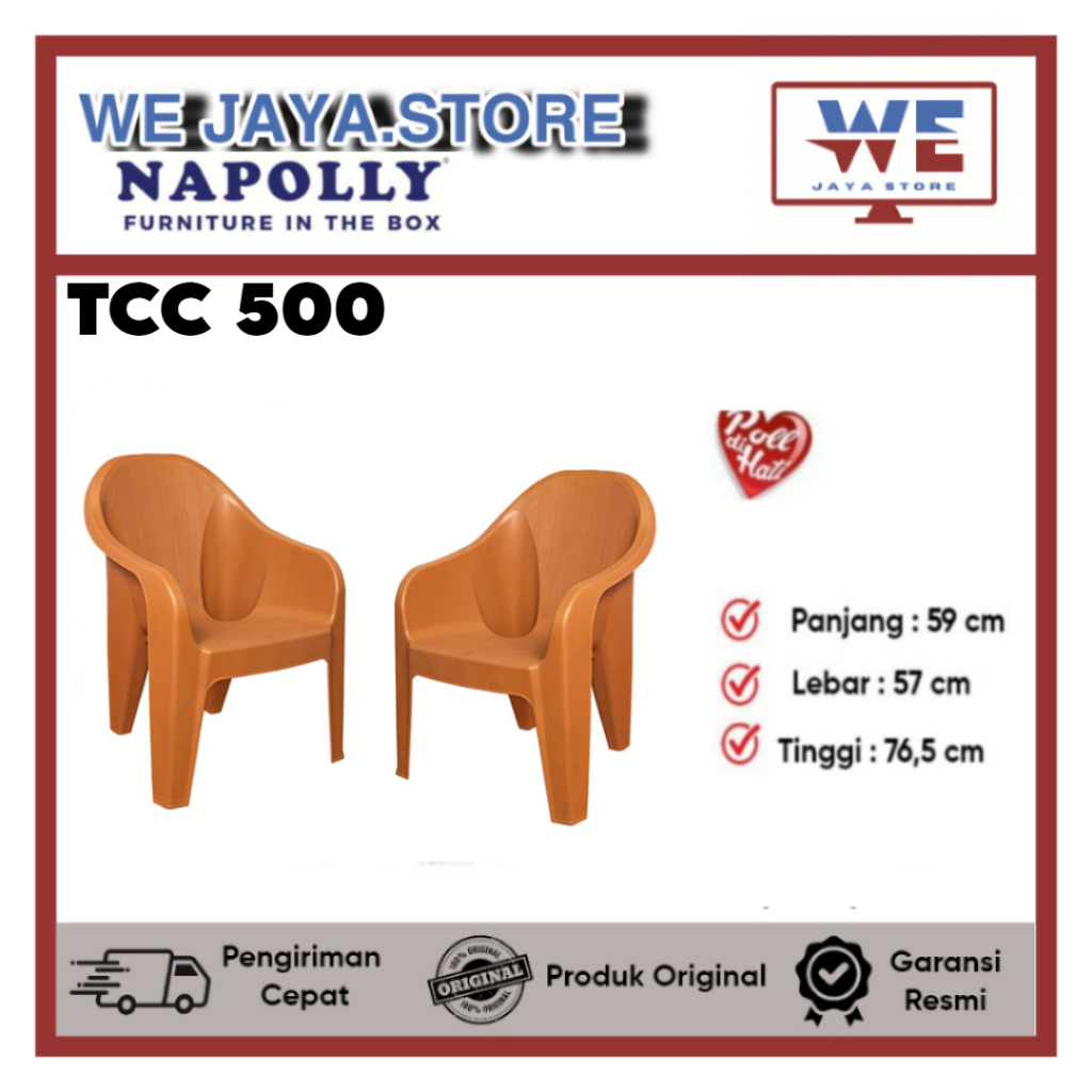 Jual KURSI PLASTIK NAPOLLY TERAS TCC500 | Shopee Indonesia