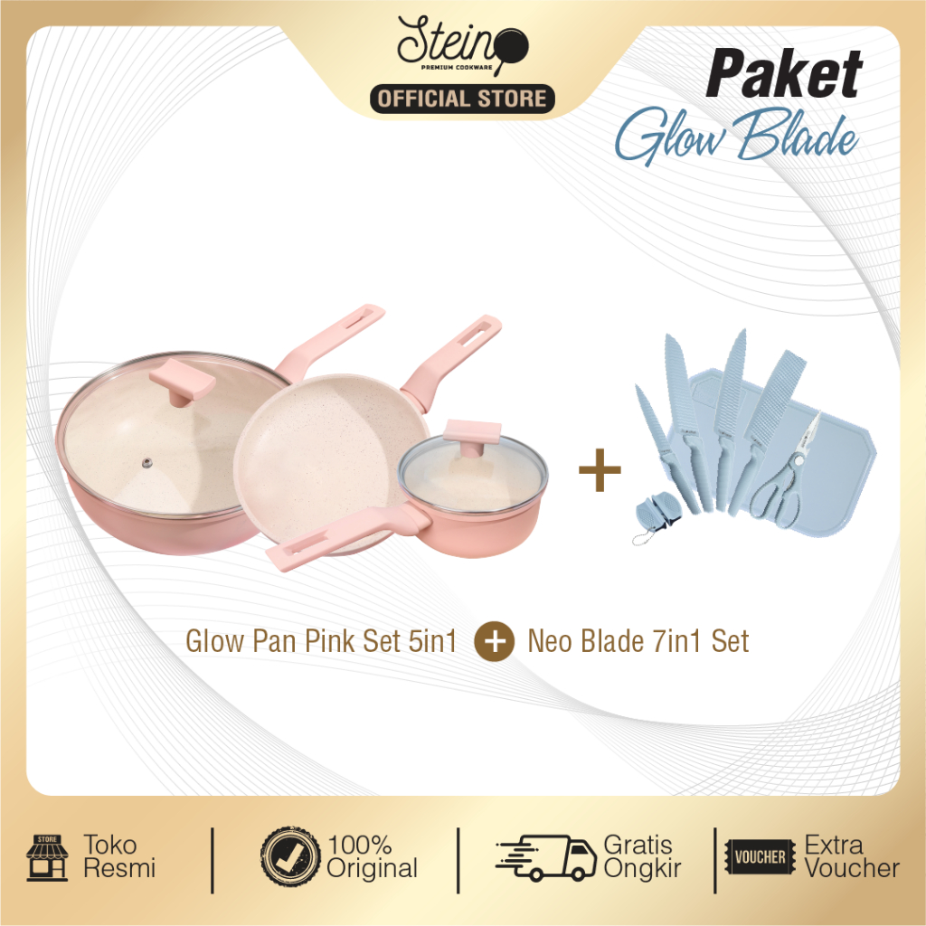 Jual STEIN Paket GLOWBLADE (Glow Pan + Neo Blade) Panci 3in1 dan satu ...