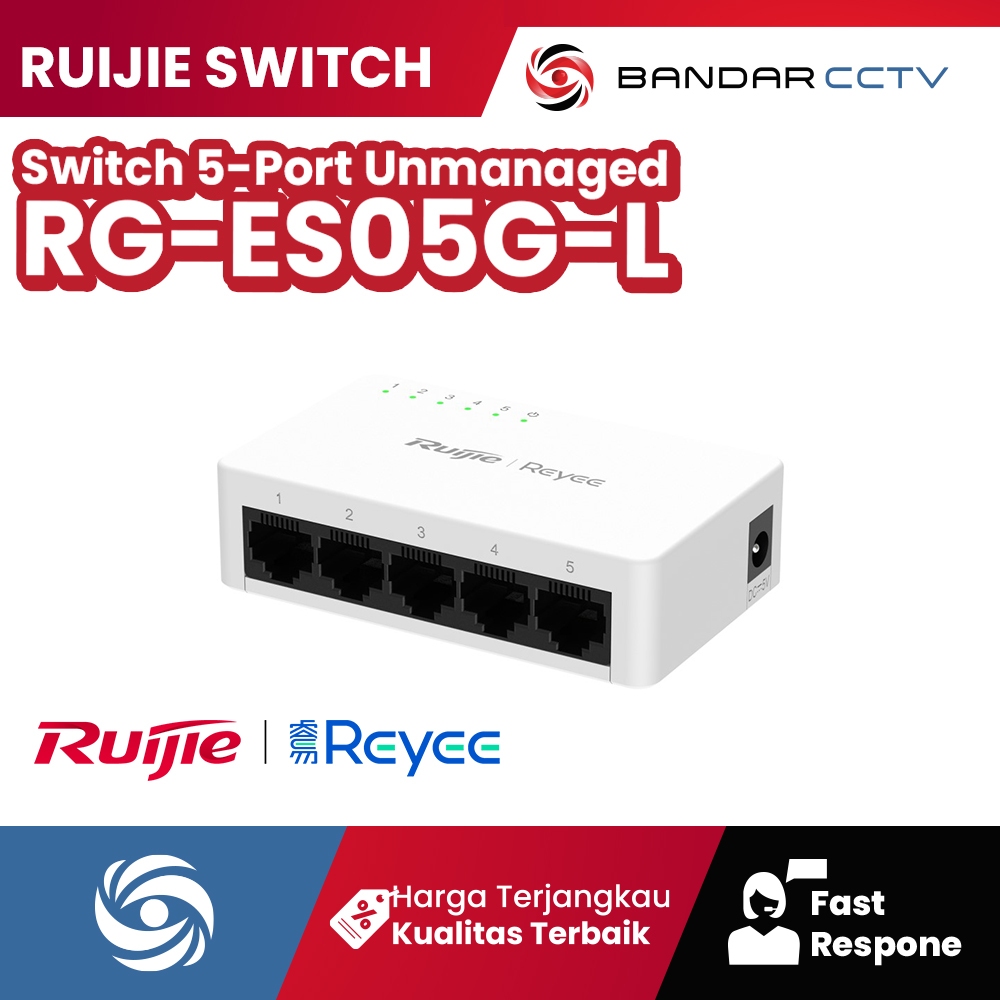 Jual Ruijie Reyee RG-ES05G-L 5 Port Unmanaged Non-PoE Switch | Shopee ...