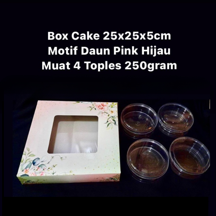 Jual ( 5 pcs ) Cake Box Ukuran 25x25x5 cm Packaging Kue Dus Hampers ...
