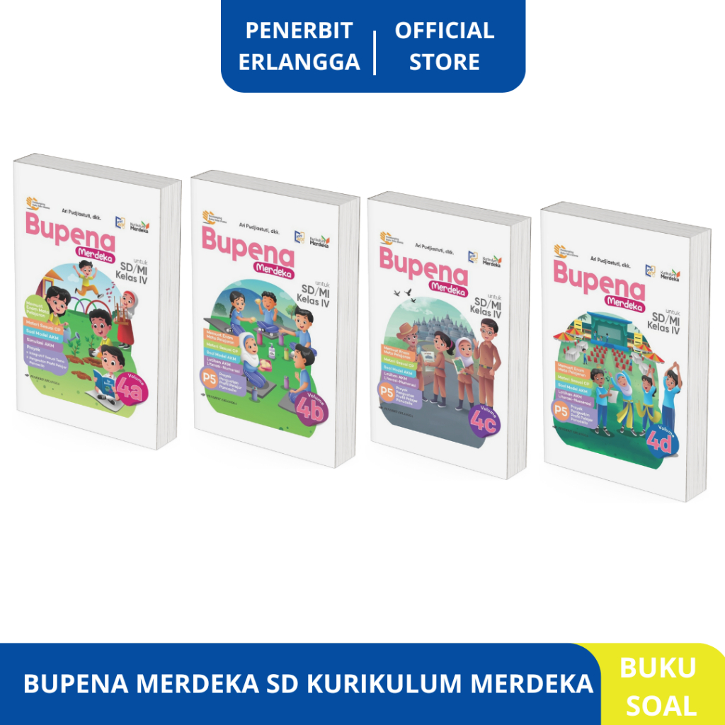 Jual [Erlangga Official] Bupena Merdeka Sd/Mi Kelas 4a 4b 4c 4d - Kurikulum Merdeka | Shopee ...