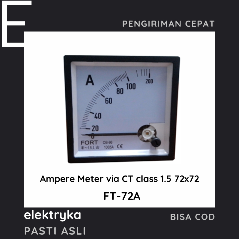 Jual FORT Ampere Meter 72x72 / Panel Meter via CT FT-72A | Shopee Indonesia