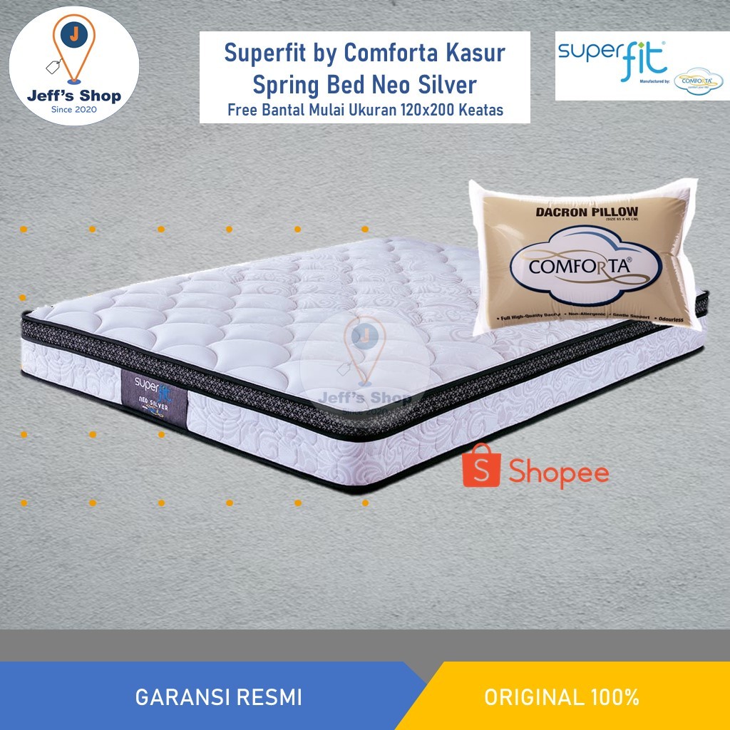 Jual Superfit By Comforta Kasur Spring Bed Neo Silver | Shopee Indonesia