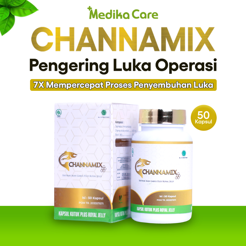 Jual Channamix Kapsul Pengering Luka - Kapsul Ikan gabus | Shopee Indonesia
