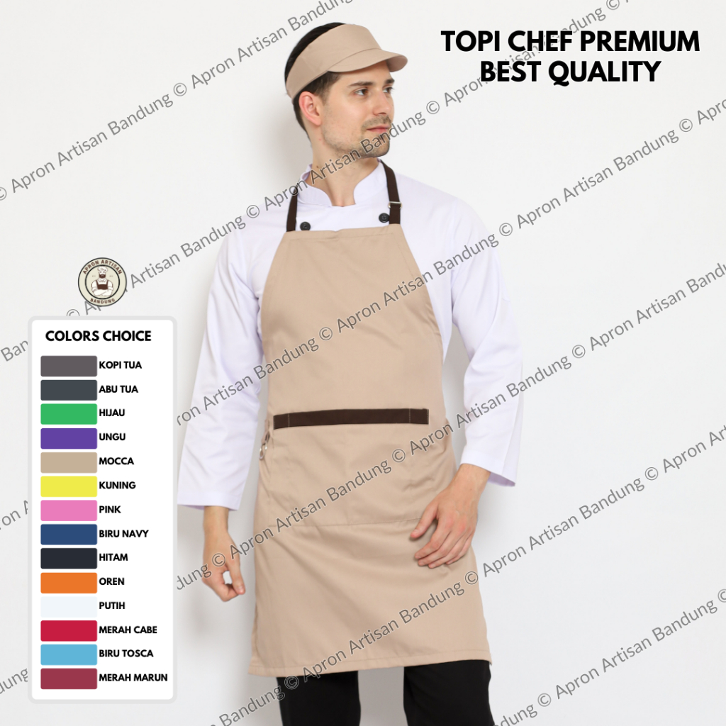 Jual Topi Koki Topi Chef Model Caddy untuk Barista Barberman Waiters ...
