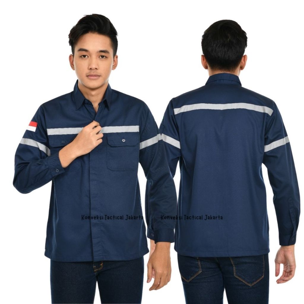 Jual Baju Kemeja Atasan Safety K3 Wearpack Proyek Tambang Scotlight ...