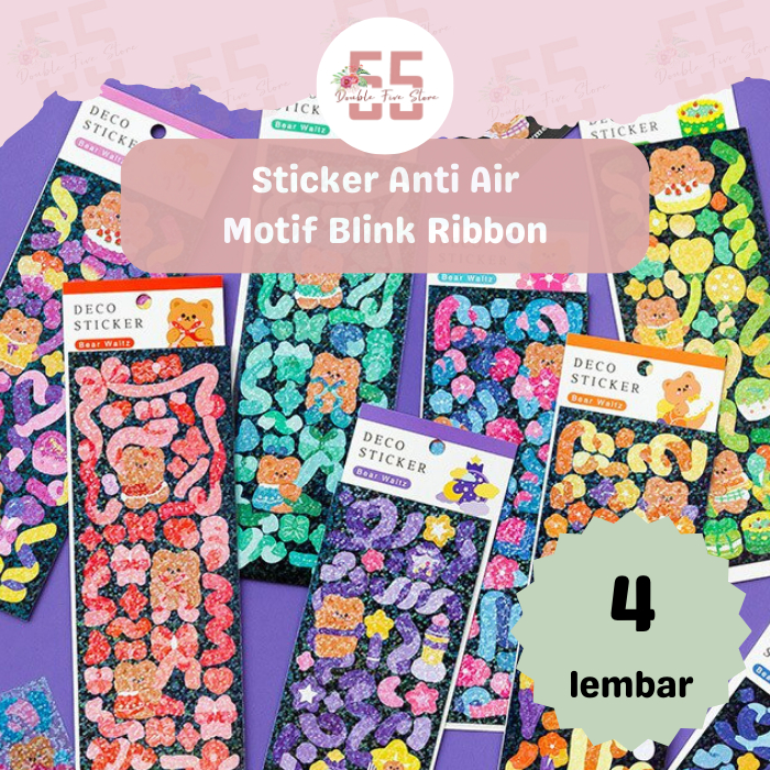 Jual Sticker Blink Ribbon / Sticker Aesthetic Confetti / Sticker ...