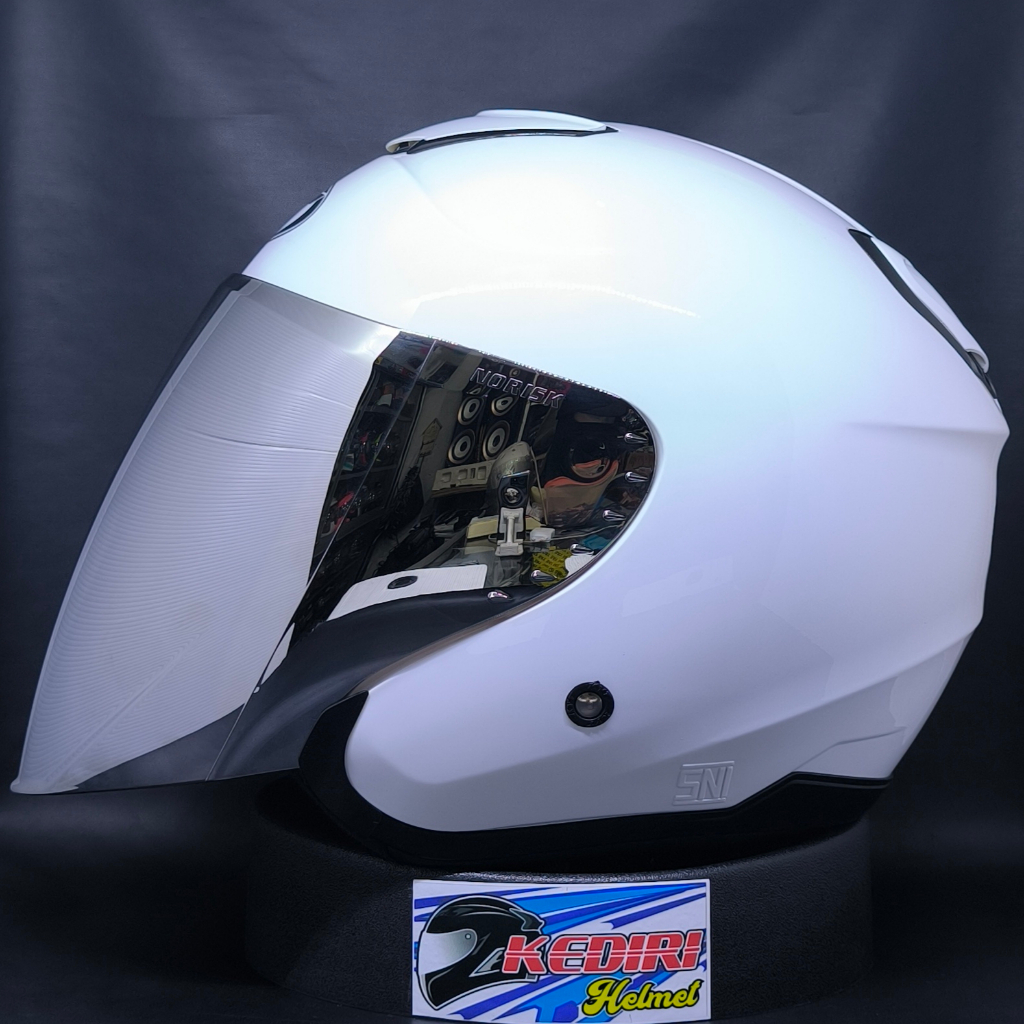 Jual Helm KYT KYOTO R solid polos half face putih hitam doff grey ...
