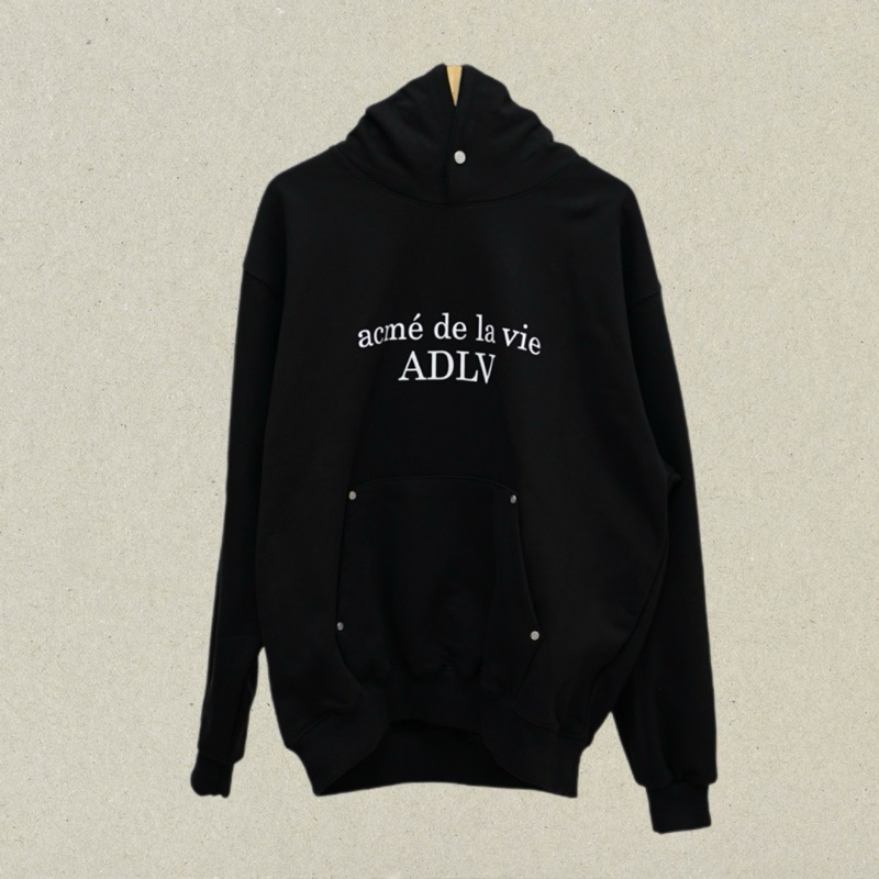 Jual Adlv Acme De La Vie Basic Font Hoodie in Black | Shopee Indonesia