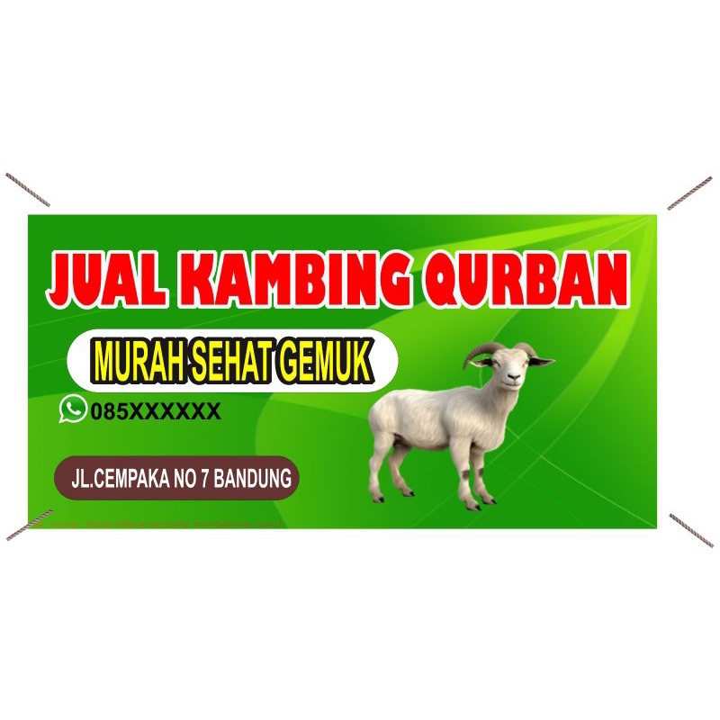 Jual Spanduk Banner jual kambing Qurban ukuran 120x60 CM bisa request ukuranbisa cod | Shopee ...