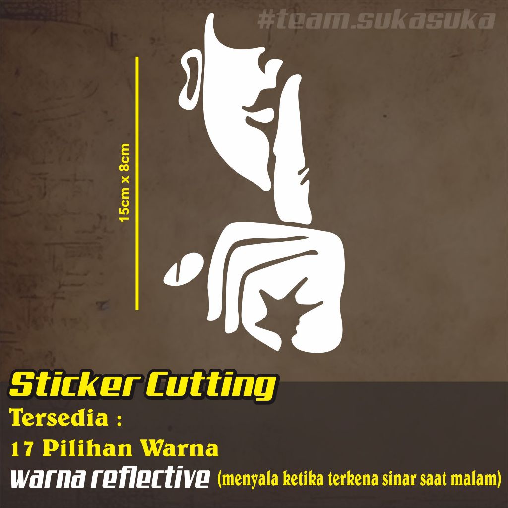 Jual Stiker Sttttt Cutting Sticker Lucu Unik Untuk Visor Motor Body ...