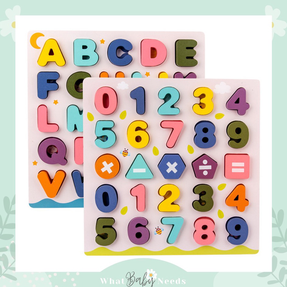 Jual Wooden Chunky Alphabet Number Besar Mainan edukasi Anak Alfabet ...