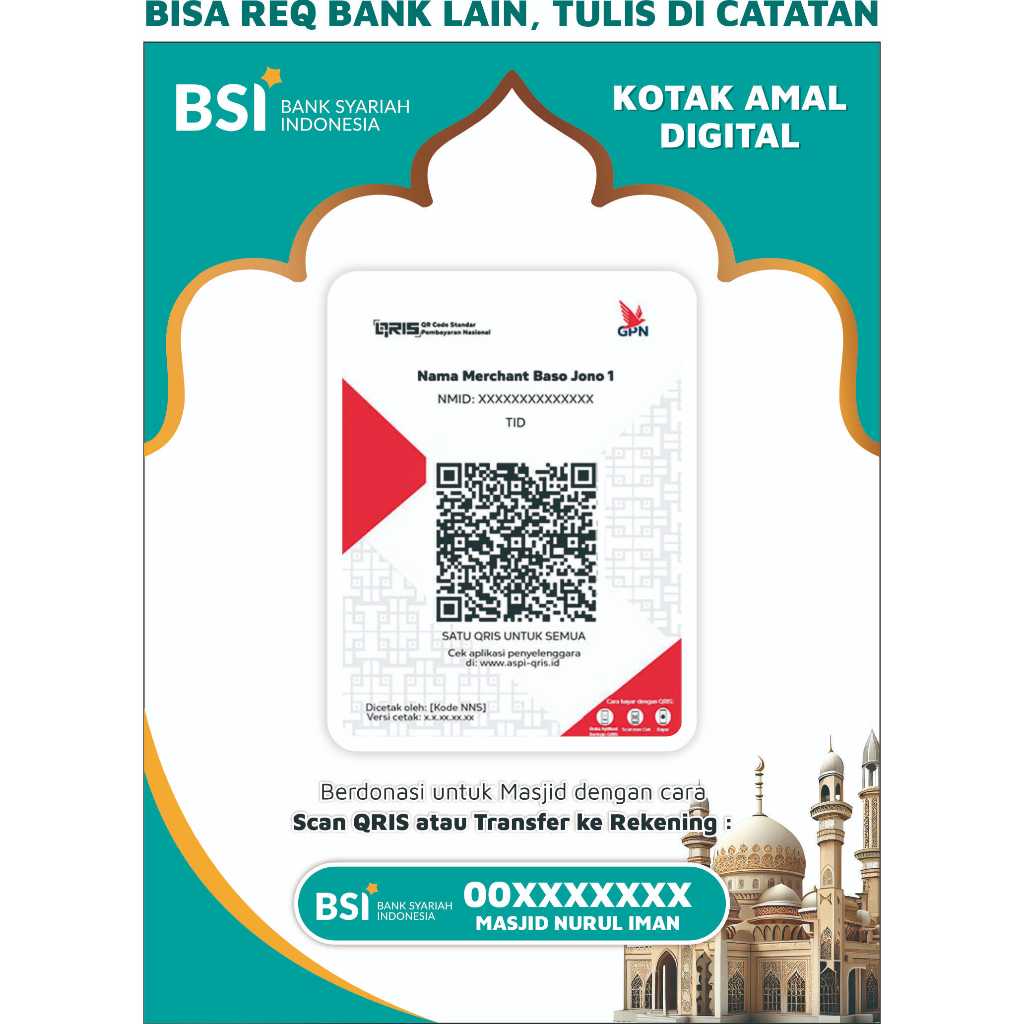 Jual STIKER VINYL TEMPELAN QRIS BERBAGAI BANK KOTAK AMAL | Shopee Indonesia