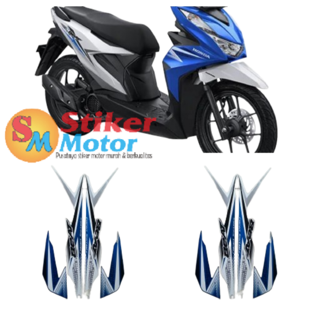 Jual STRIPING STICKER LIS LES POLET BODY MOTOR BEAT FI 2020 CBS PUTIH ...