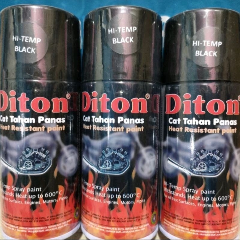 Jual Pilok Cat DITON Anti Panas Hitam ( Hi Temp) 300cc.Tahan Panas / Anti Panas (Hi-temp ...