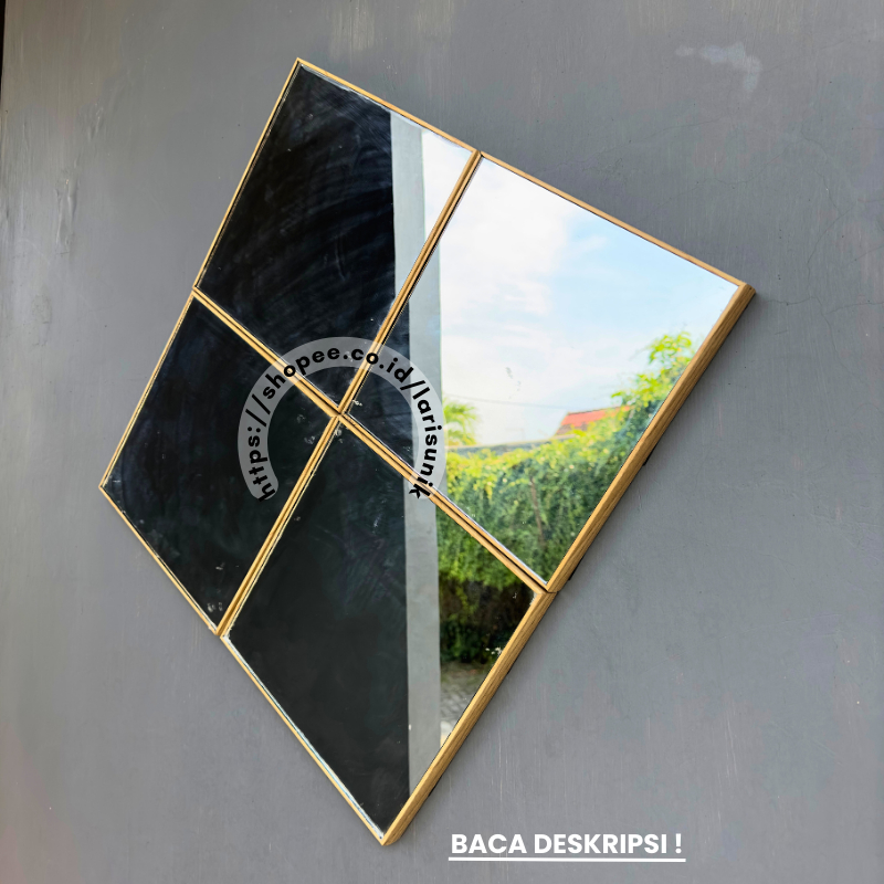 Jual Cermin Aesthetic Tempel Dinding Ukuran 15X15 CM Dekorasi Hiasan ...