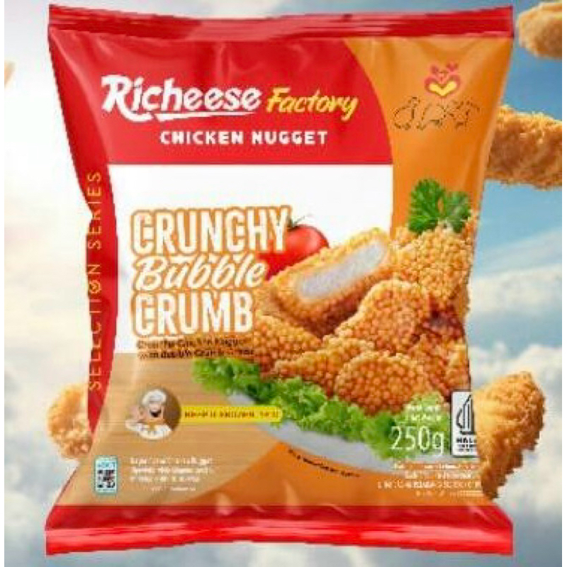Jual Crunchy Bubble Crumb 250 gr Chicken Nugget Richeese Factory ...