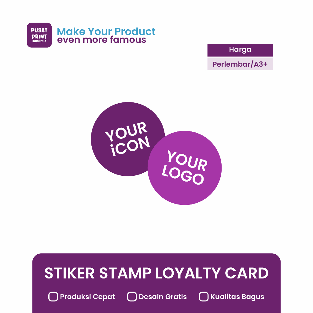 Jual Stiker Loyalty Card/stamp card (stiker untuk kartu Loyalty ...