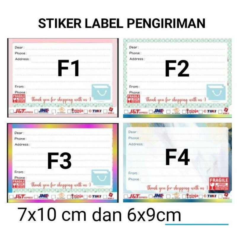 Jual Sticker label pengiriman olshop custom nama dan tulisan stiker ...