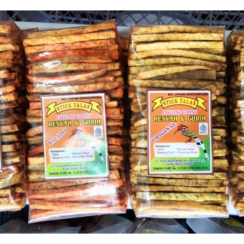 Jual Stick Talas Enggang Gading / Stik Talas Pontianak / Keripik Talas ...
