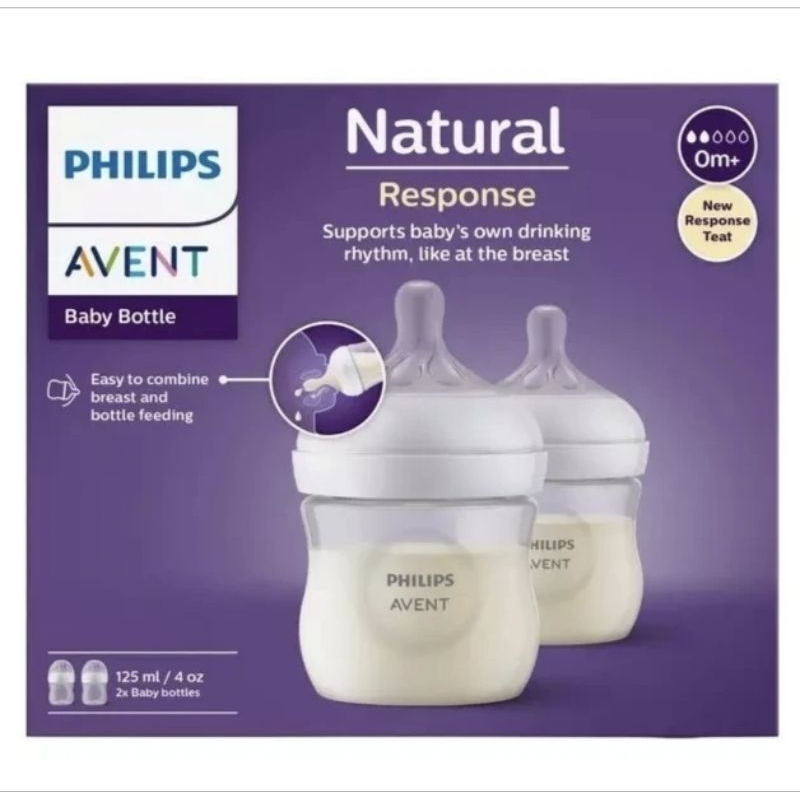 Jual Philips Avent Botol Susu Natural Response Twin Pack 125ml [1 kotak ...