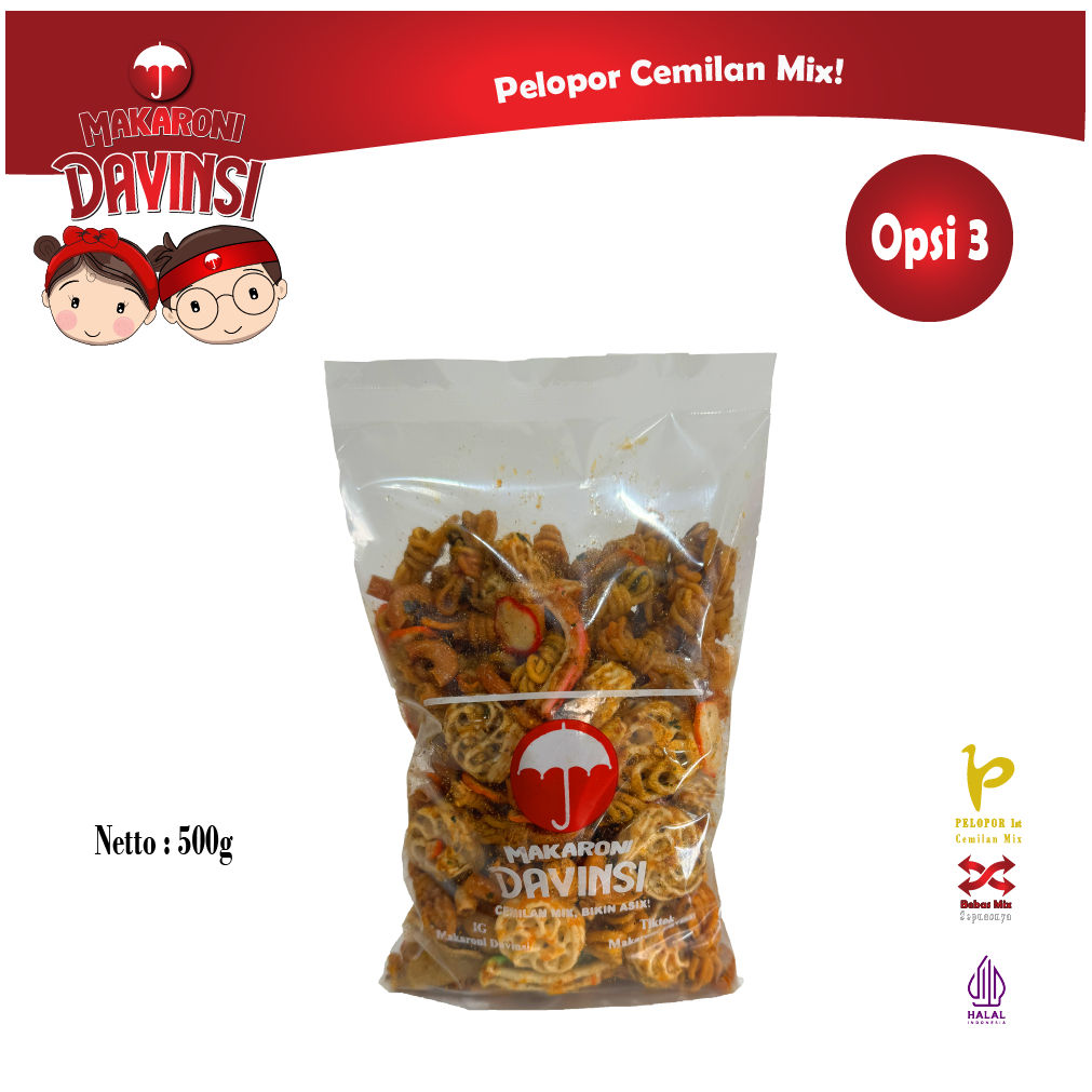 Jual Davinsi Cemilan Mix Kemasan 500g Opsi 1 | Shopee Indonesia
