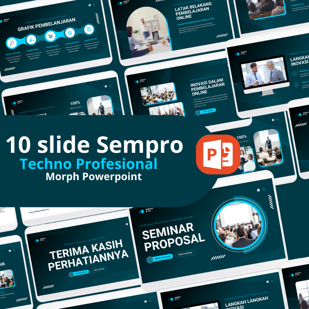 Jual Sempro Techno Powerpoint - Template Proposal Seminar Profesional | PPT Morph Premium ...