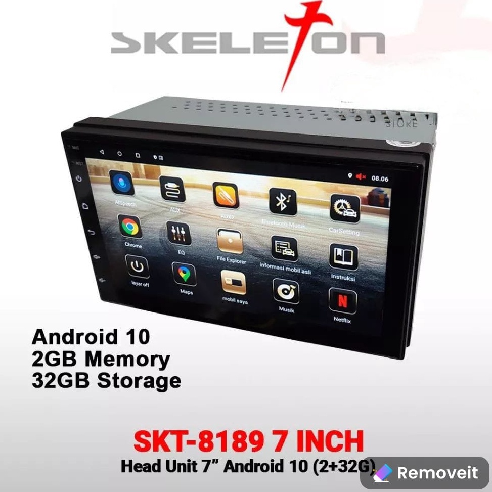 Jual KODE E1O Head Unit Android Skeleton SKT8189 7 Inch 132G232G ...