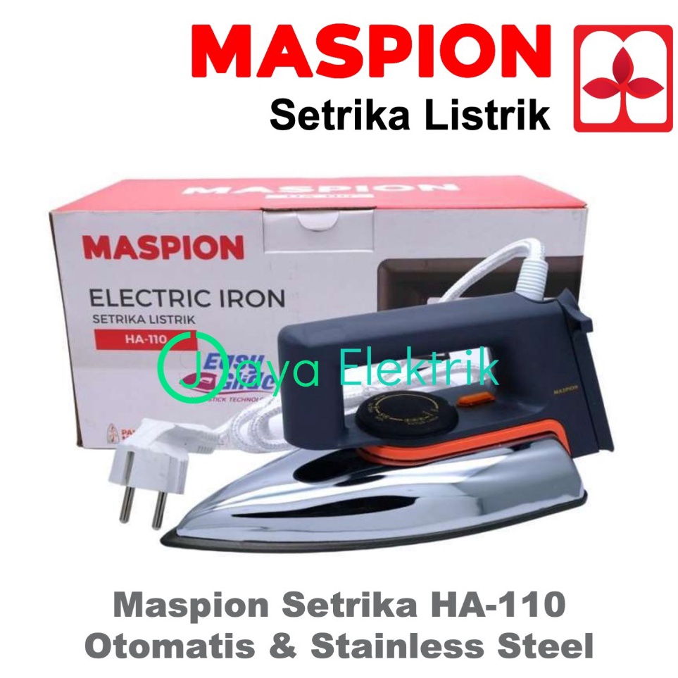 Jual KODE G28E MASPION Setrika Listrik HA11 Anti Lengket Gosokan Baju ...