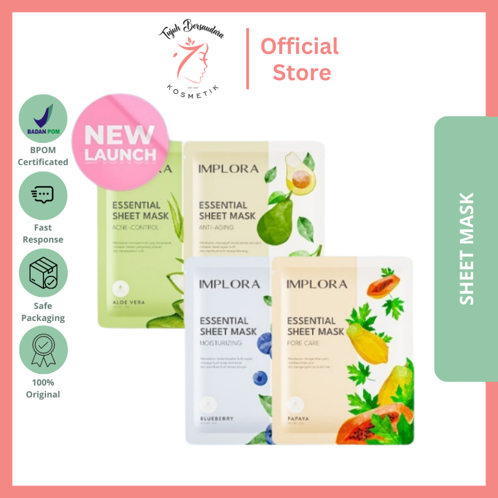 Jual Implora Essential Sheet Mask | Shopee Indonesia