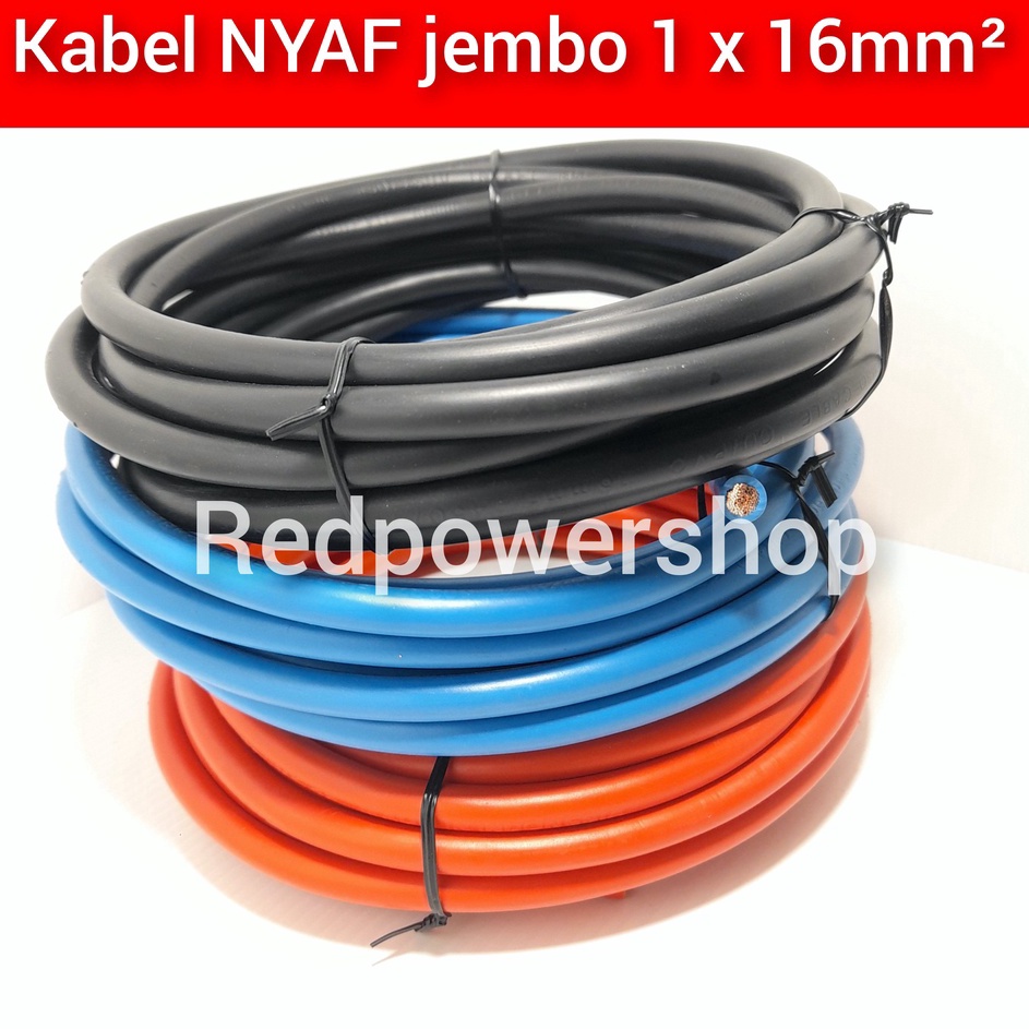 Jual Kabel NYAF jembo 16mm serabut tunggal cocok otomotif grounding dan mesin | Shopee Indonesia
