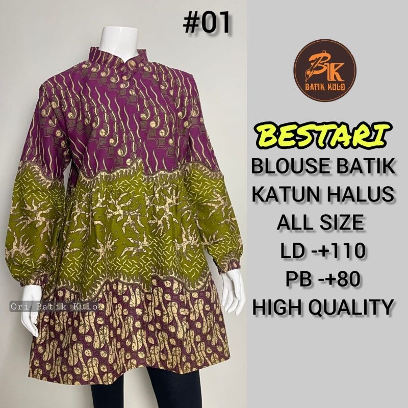 Jual Blouse Batik Cewek Bestari Blus | Shopee Indonesia