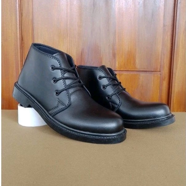 Jual sepatu pdh pria dinas resmi tni polri kerja kasual hitam dop ...