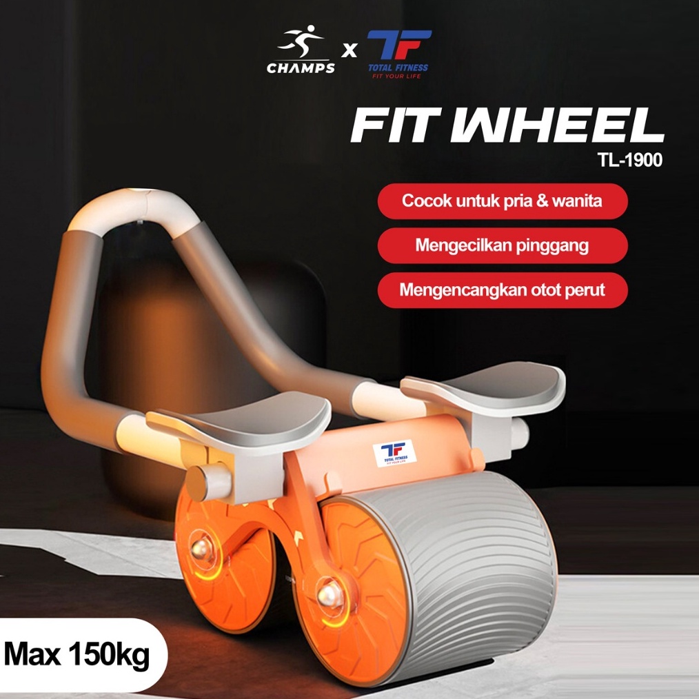 Jual KODE A49V Ab Wheel 2in1 Ab Roller Wheels Plank Trainer Abdominal ...