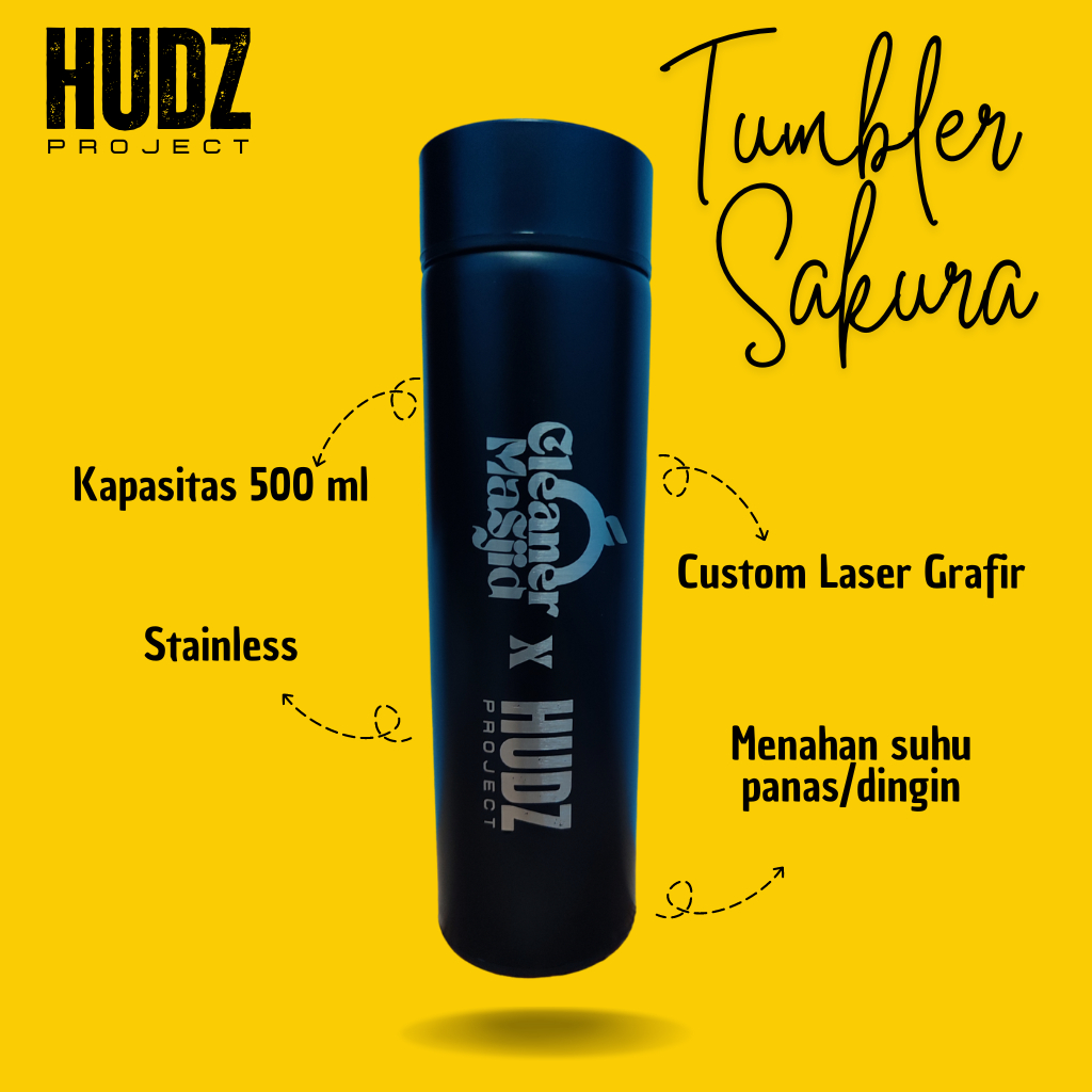 Jual Hudz Project / Botol Minum / Tumbler Custom Sakura Laser Grafir ...
