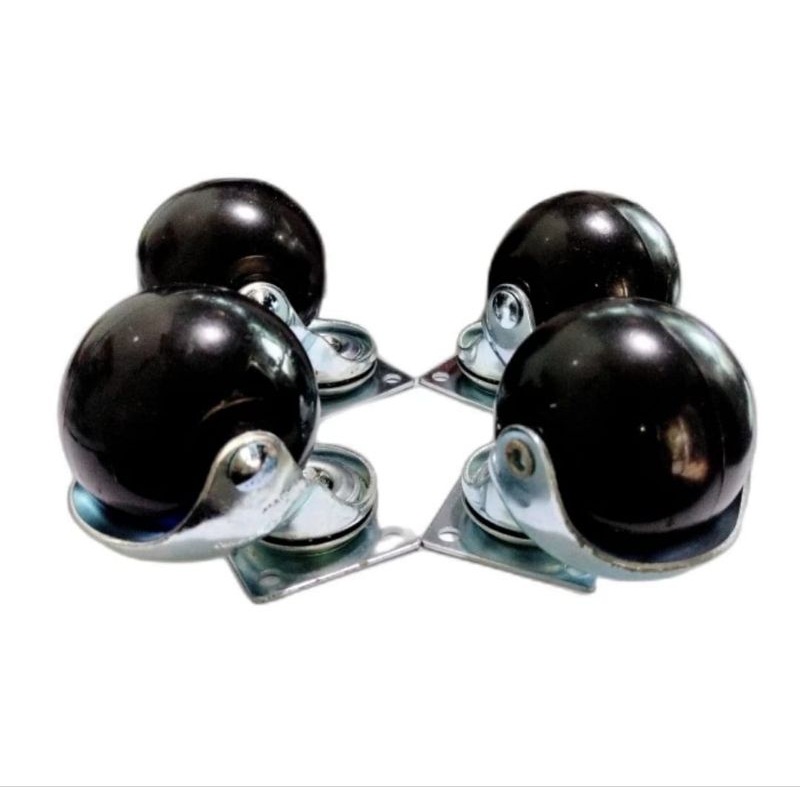 Jual Roda Etalase Bulat Karet Hitam Roller Ball Caster 2 inchi Hidup ...