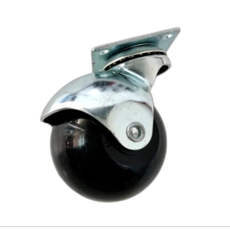 Jual Roda Caster Karet Hitam Glossy Hidup Bulat PVC 2INCHI BALL (4pcs ...