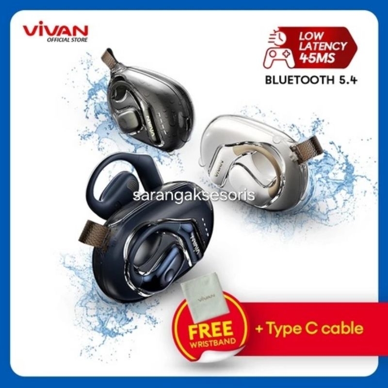 Jual Vivan Sport X2 OWS Open Ear ENC TWS Earphone Wireless Headset ...