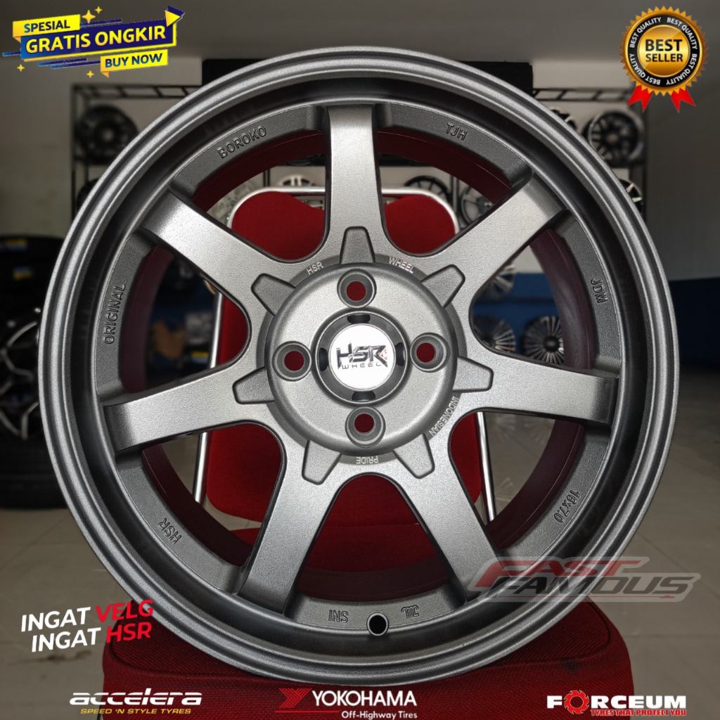 Jual Velg mobil jazz yaris mobilio r16 baut 4x100 lebar 7 rata body hsr boroko tjh | Shopee ...