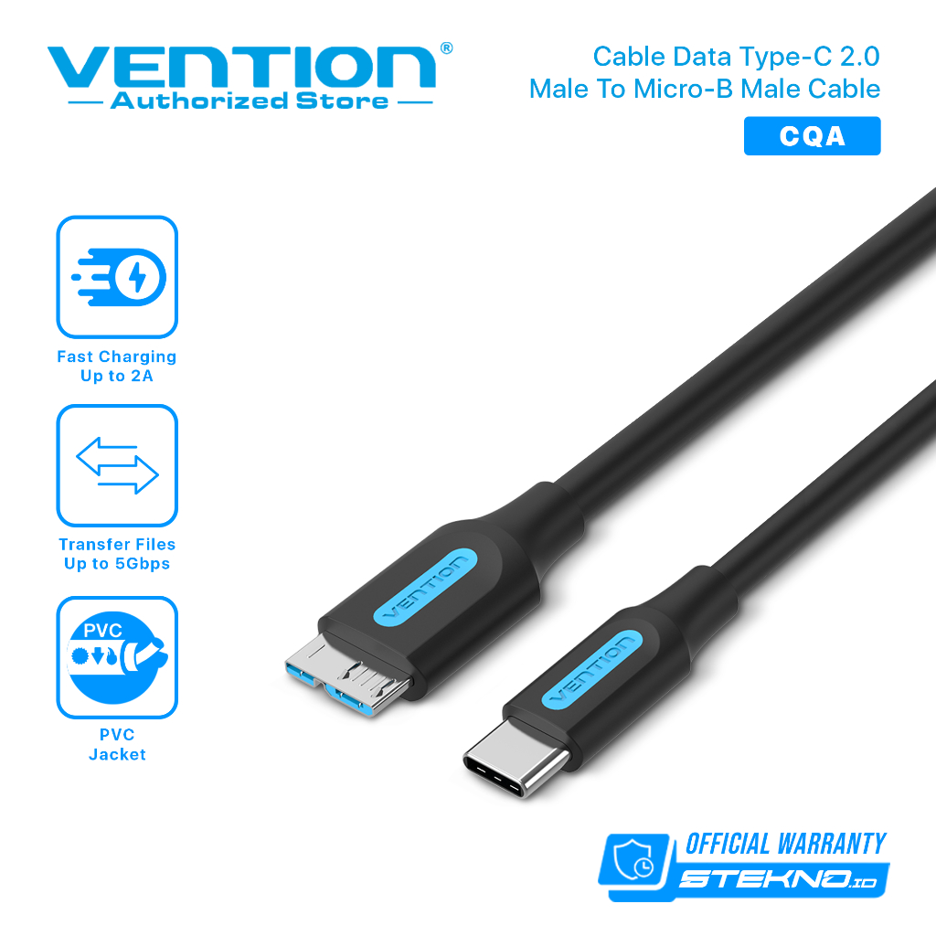 Jual Vention Kabel Data Usb Type C to Am Micro B Harddisk High Speed ...